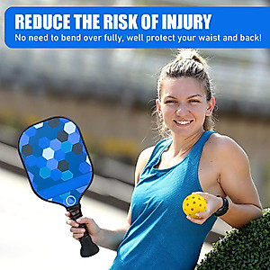 TOBWOLF 2PCS Pickleball Ball Retriever, Silicone Pickleball Picker Upper Pickball Grabber, Universal Pickleball Upper Suction Cup, Pickleball Accessory to Pick Up Balls, Fits All Standard Paddles