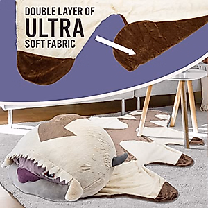 Avatar: The Last Airbender, Appa Fleece Blanket and Plush Bear Rug, Super Soft Lightweight, 100% Polyester
