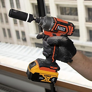 Klein Tools 66050E Metric Socket Set, Impact with 1/2-Inch Drive, 12-Point Deep Sockets, 5-Piece Set, Includes Carrying Case