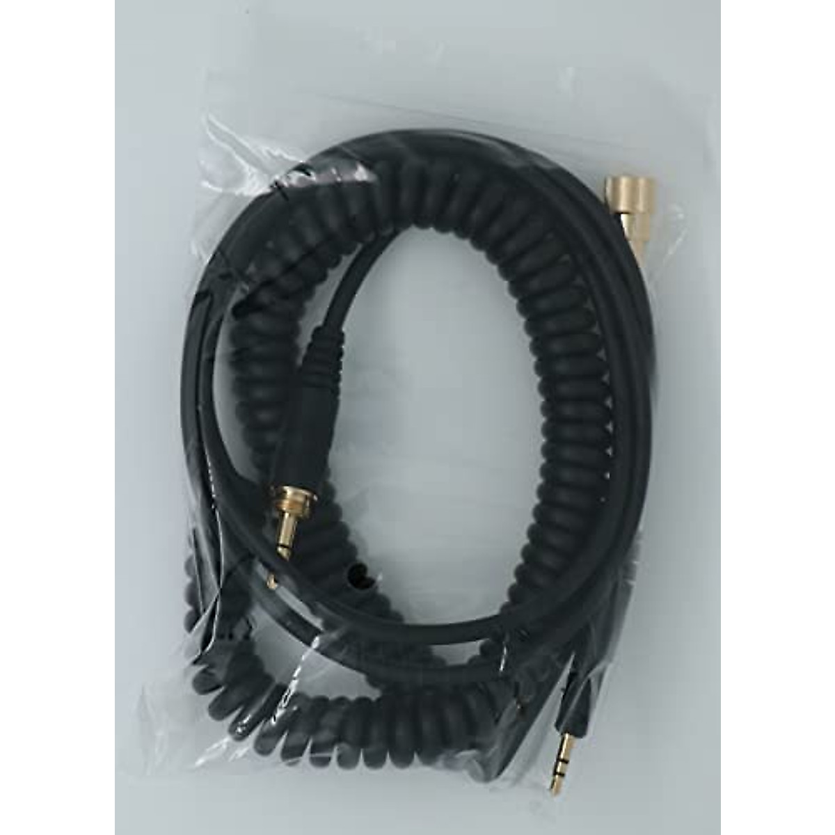 Detroit Packing Co. HP-SC Replacement Audio Cable for Audio Technica ATH-M50x, ATH-M40x, ATH-M70x M-Series Headphones with 1/4 inch (6.35mm) TRS Adapter (Coiled, 1.4M~4.5 feet)