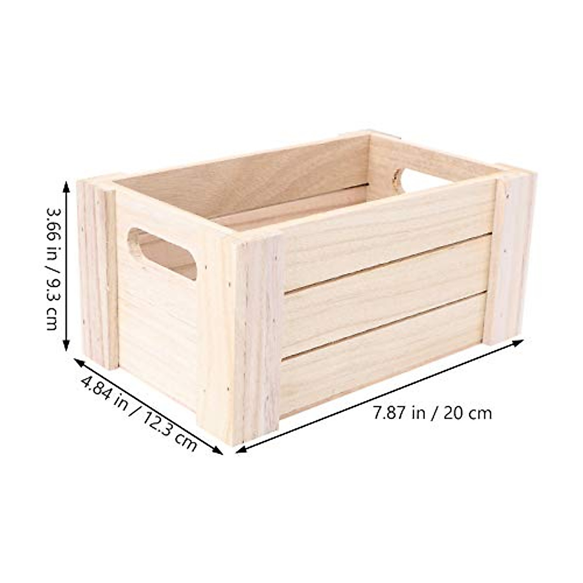 Cabilock Farmhouse Wood Planter Small Crate Wooden Desktop Storage Organizer Remote Control Caddy Holder Wood Box Container for Desk Office Supplies Home and Table S Decorative Box Wood Flower Pot