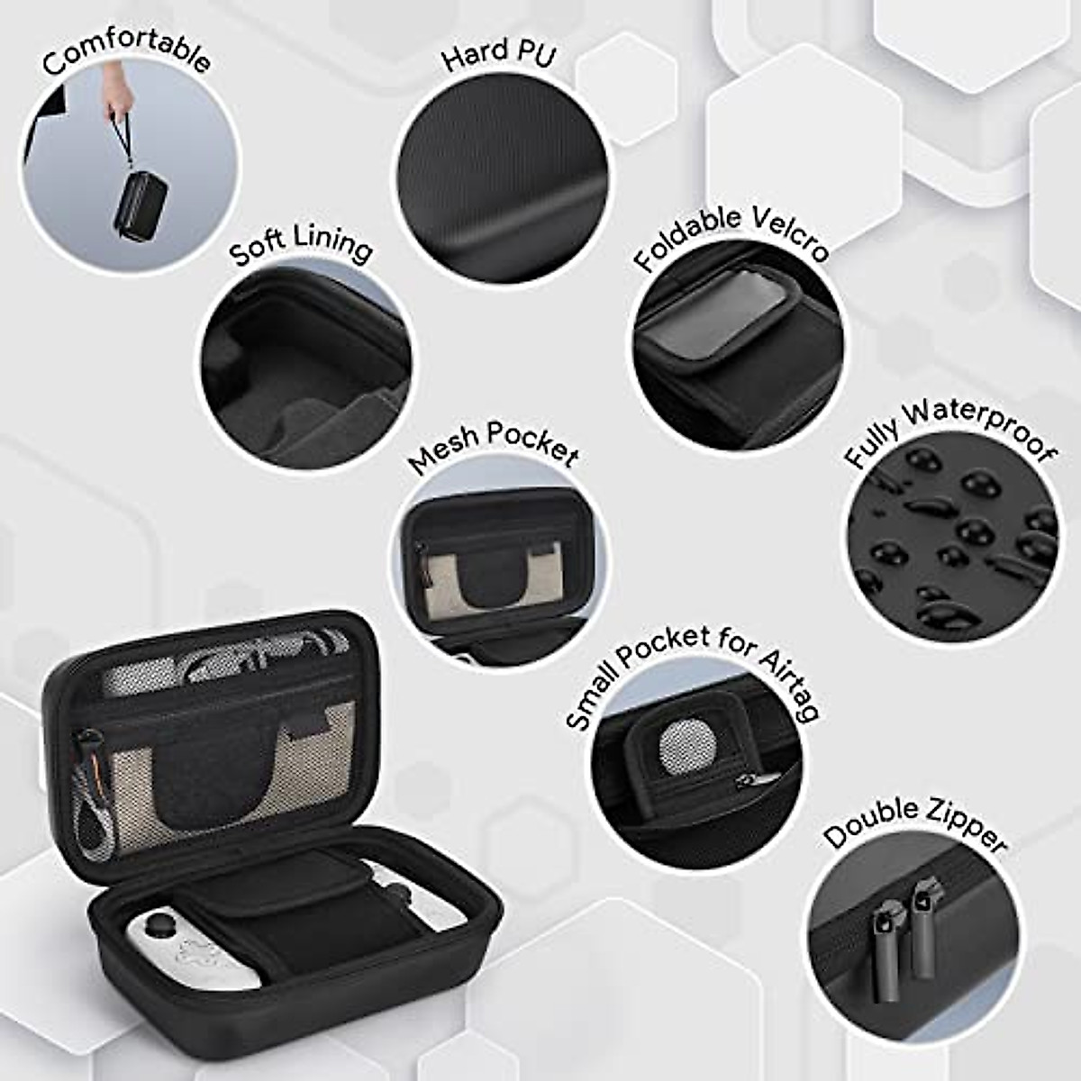 Anywest Carrying Case Compatible with Backbone Controller for iphone/android, Backbone One Playstation Gaming Controller Accessories, Protective/Hard/Waterproof/Portable/Storage Case (Only Case)