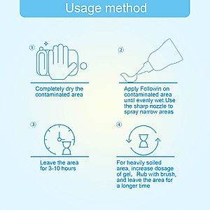 FOLLOWIN Mold and Mildew Stains Cleaner Gel 16oz for Washing Machine Front Loader Seal, Household Mold Stain Cleaner for Shower,Sink,Mold Stain Remover Gel for Bathroom Grout,Bathtub