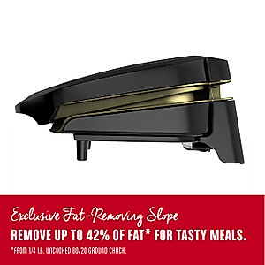 George Foreman 2-Serving Classic Plate Electric Grill and Panini Press, Black, GR136B