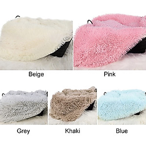 Baby Photography Props Fur Quilt Photographic Mat Newborn Photography Wraps Blanket Kids Newborn Wrap Soft Shaggy Cozy, Area Fur Quilt Studio Backdrop Photographic Mat(Beige)