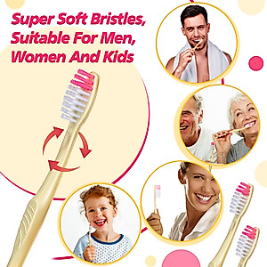 Tessco 500 Pcs Disposable Toothbrushes Individually Wrapped Soft Bristle Tooth Brush Set Travel Toothbrushes Bulk for Adults Oral Hygiene Dental Care Camping Guestroom Hotel(Yellow)