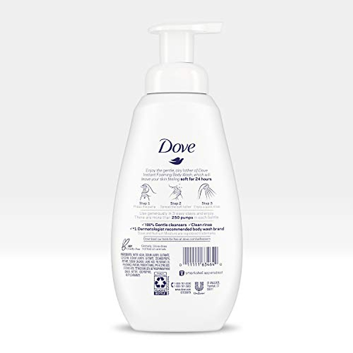 Dove Purely Pampering Body Wash with NutriumMoisture Technology Shea Butter and Vanilla Paraben Free Bodywash 13.5 fl oz 4 Count
