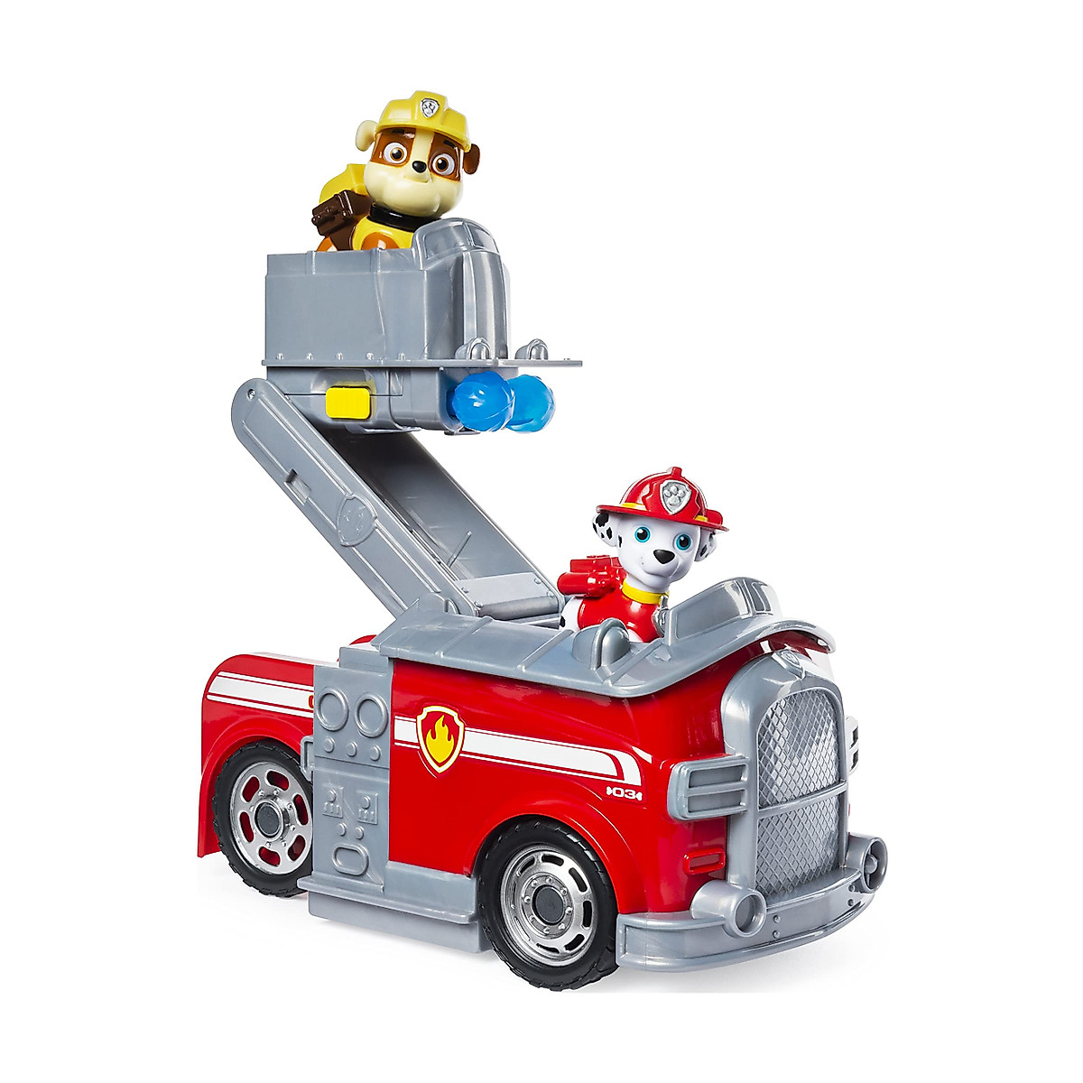 Paw Patrol, Marshall Split-Second 2-in-1 Transforming Fire Truck Vehicle Toy with 2 Collectible Figures