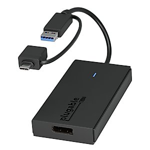 Plugable USB to DisplayPort Adapter. Connect one or More to Any Mac or Windows System to add Extra displays up to 1920x1080 60hz. USB C and A