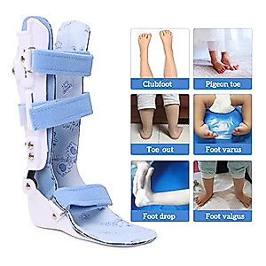 Tairibousy Kids AFO Drop Foot Brace Children Ankle Foot Orthosis for Toddler Pediatric Afo Night Splint Othopedic Baby Drop Foot Support Walking with Shoes or Sleeping （Left）