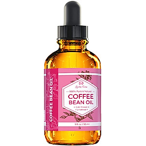 Leven Rose Coffee Bean Oil 1 oz - 100% Natural Cold Pressed Oil - Unrefined Coffee Oil for Skin and Hair