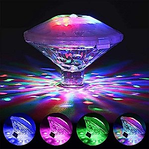 Estorxile Swimming Pool Lights, (7 Lighting Modes) Colorful Bathtub Lights for Disco Pool or Hot Tub, Floating Pool Lights, Pool Accessories Pond Decor (Pool Lights Red) (7 Color)