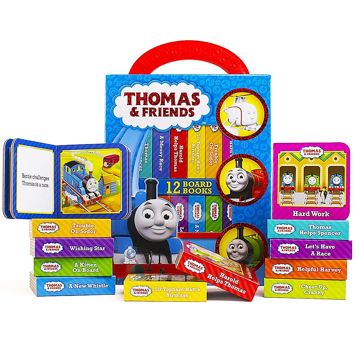 Thomas the Train Board Books Set - 12" My First Mini Thomas Books, Thomas and Friends Jumbo Crayons, and More (Thomas and Friends Travel Activity Set)