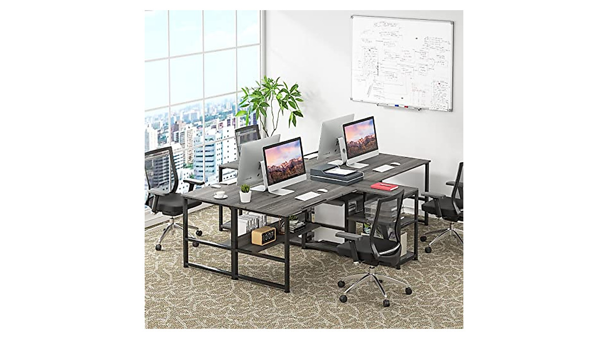 Tribesigns Double Workstation Desk for Home Office