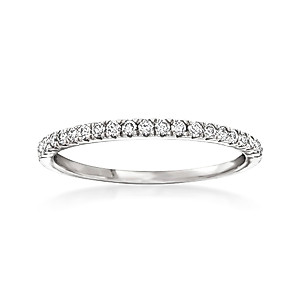 Ross-Simons 0.25 ct. t.w. Diamond Ring in 14kt White Gold. Size 10