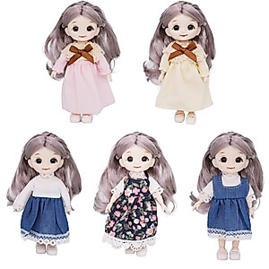 20 Sets 6 inch Chelsea Doll Clothes Accessories 15 Dresses 5 Outfits for Kids Christmas Birthday Gifts