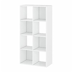 WAHEY Bookcase, 8 Cube Open Storage Organizer Display Bookshelf, HOFB008