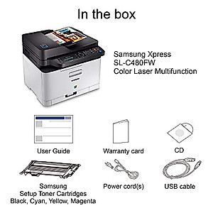 HP Samsung Electronics Xpress SL-C480FW/XAA Wireless Color Printer with Scanner, Copier & Fax (SS256H)