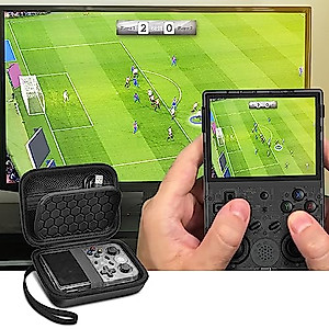 PAIYULE Travel Case Compatible with RG353V/ RG35XX/ RG353VS Retro Handheld Game Console, Handheld Emulator Storage Holder Organizer, Android Game Console Carrying Bag (Box Only)