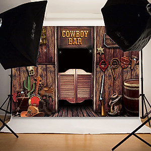 Western Cowboy Backdrop,84x60Inch | Cowboy Backdrop Western Cowboy Banner Western Cowboy Background Western Party Supplies Decor Wild West Decor Cowboy Birthday Theme Party Backdrop Supplie 7x5FT