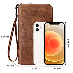 BOSTANTEN Womens Leather Wallets RFID Blocking Large Capacity＆Backpack Purse for Women Fashion Travel Backpacks