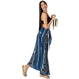 Joob Joob Long Boho Skirts for Women - Bohemian Hippie Maxi Summer Skirt Blue