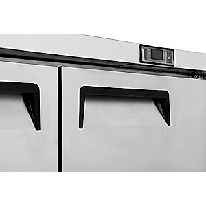 AtosaUSA MGF8402GR 48.25'' 2 Section Undercounter Refrigerator with 2 Left/Right Hinged Solid Doors and Side/Rear Breathing Compressor