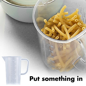 Young4us 3 Pack Tall Form Graduated Pitcher Set, 500ml 250ml 100ml Polypropylene PP Plastic Beakers, Graduated Scales, Balanced Handle, Spout