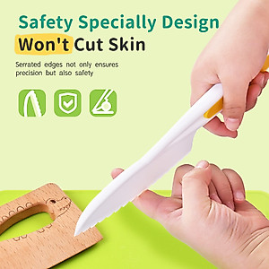 Montessori Kitchen Tool for Toddlers, Wulumu 15Pcs Kids Cooking Set Real Children Safe Kitchen Set Include Toddler Knives Cutting Boards Peeler Rolling Pin for Toddler Birthday Gift Christmas