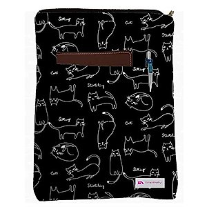 Black Cats Book Sleeve - Book Cover for Hardcover and Paperback - Book Lover Gift - Notebooks and Pens Not Included