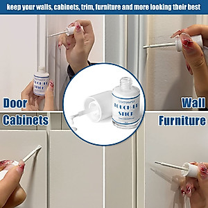 cocomfix White Touch Up Paint, Multi Surface Touch Up Paint Pen, Interior & Exterior Scratch Repair for Wall, Door, Cabinets, Wood, Furniture, Water Based & Low Odor. 1.5 Fl Oz (Perfect White)