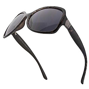 VITENZI Sunglasses with Readers for Women, Reader Sunglass with Bifocals, Oversized, Ferrara in Green 2.00