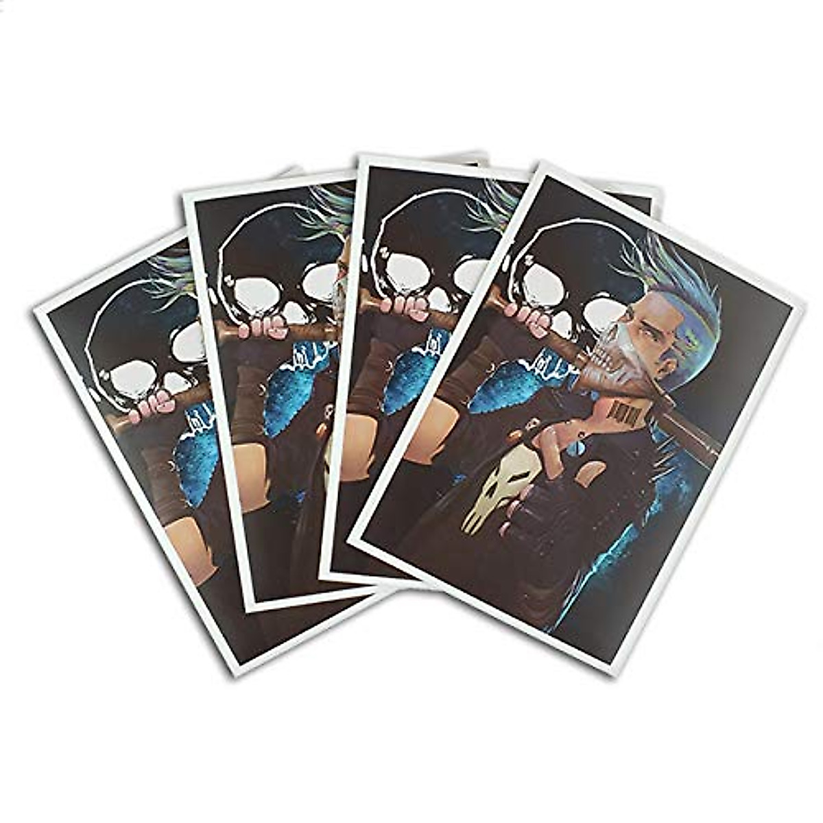 Fantasy North - Sid Wilde - Skull Gang Member - 100 Smooth Matte TCG Trading Card Sleeves - Fits Magic MTG Commander Pokemon and Other Card Games - Playing Card Sleeves