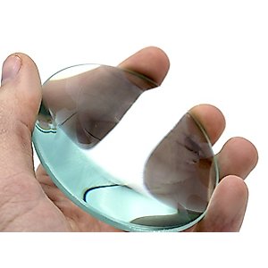Double Convex Lens, 100mm Focal Length, 3" (75mm) Diameter - Spherical, Optically Worked Glass Lens - Ground Edges, Polished - Great for Physics Classrooms - Eisco Labs