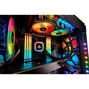 Corsair H100i RGB PLATINUM AIO Liquid CPU Cooler,240mm,Dual ML120 PRO RGB PWM Fans,Intel 115x/2066,AMD AM4/TR4