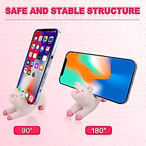 Seninda Pig Phone Stand Cute Office Desk Accessories Cellphone Holder Home Decor Lovely Gift (Shape A)