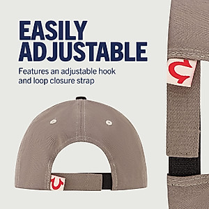 True Religion Kids Hat with Buddah Logo, 5 Panel Cotton Twill, Adjustable Baseball Cap, Black, One Size