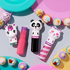 Lip Smacker Lippy Pals Flavored Lip Balm | Unicorn, Bunny, Llama | Clear Matte | for Kids Stocking Stuffer Christmas Gift | Set of 3