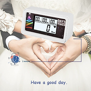 Jayron Backlight Digital 9,999 Days Countdown Timer Big LCD Display Count Down for Retirement Wedding Vacation Christmas Event Classroom Cruise