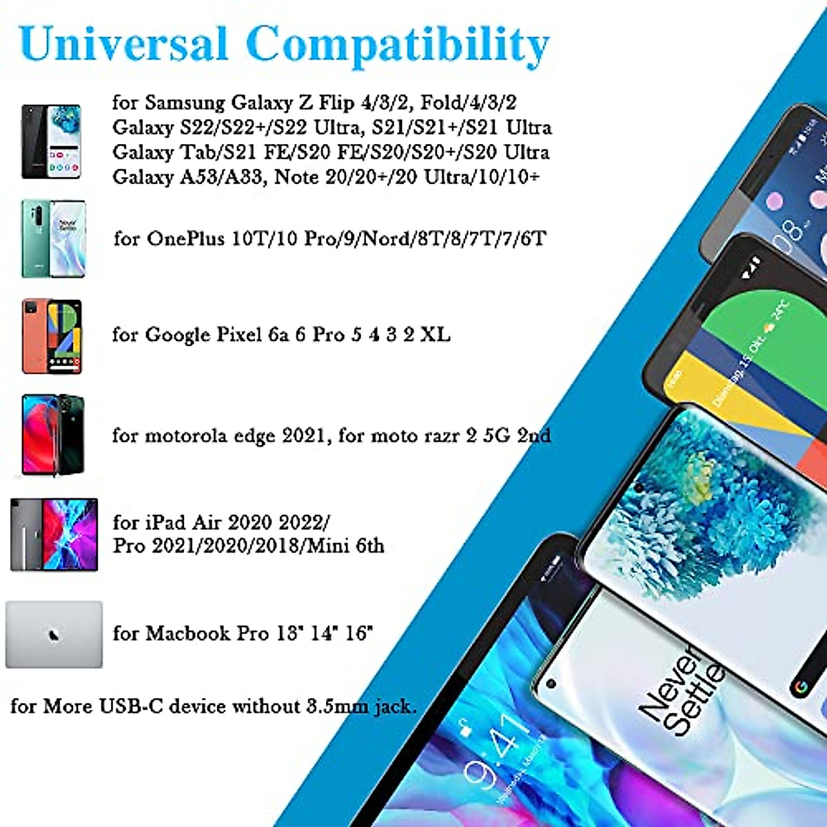 TITACUTE USB C to 3.5mm Jack Audio Adapter USB C Headphone Adapter Hi-res Aux Cord Earphones Dongle Stereo Cable for OnePlus 8T 8 7T 9 Pro Samsung S22 Ultra S21 S20 FE Galaxy Z Flip 3 Note 20 RoseGold