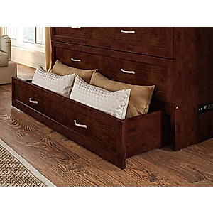 AFI Deerfield Murphy Bed Chest Full, Walnut
