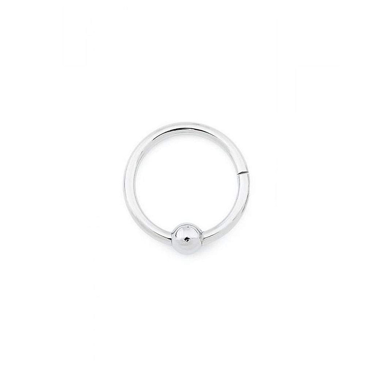 Painful Pleasures 14g Titanium Captive Bead Hinged Clicker Ring — Price Per 1-12mm ~ 15/32" with 4mm Ball