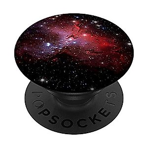 Space Nebula Galaxy Red Phone Holder PopSockets PopGrip: Swappable Grip for Phones & Tablets