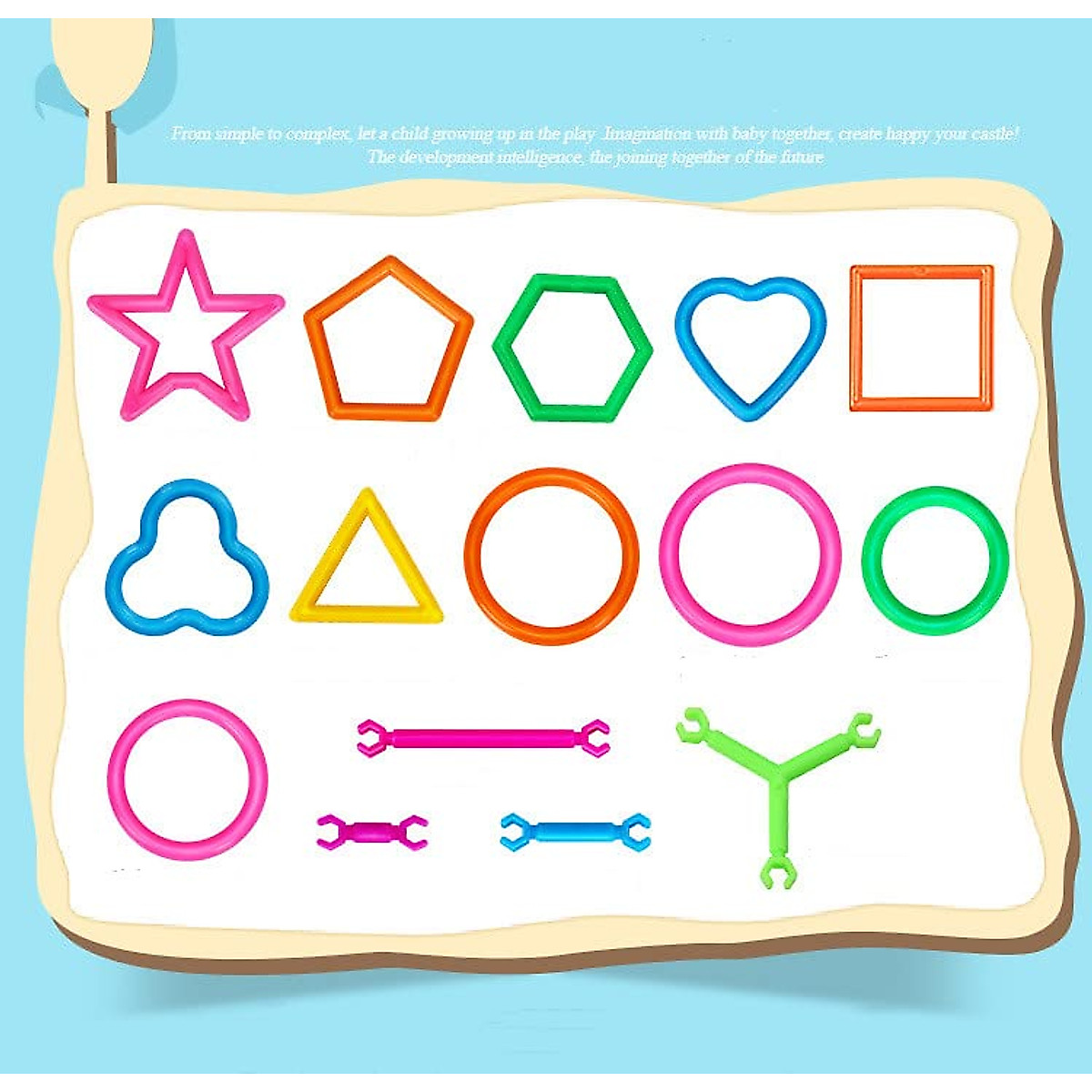 Fun toys 560 PCS Building Blocks Set, Different Shape Educational Construction Engineering Set 3D Puzzle, Interlocking Creative Connecting Kit,Great Toy for Both Boys and Girls CMB-076