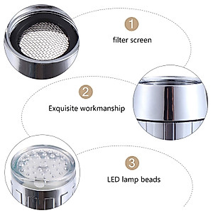 YARNOW Luminous Faucet Outdoor Water Faucet Outdoor Water Spigot Waterfall Faucet Led Sink Tap Bathroom Faucet Led Light Intelligent Led Faucet Kitchen Water Tap Replacement Faucet Elder