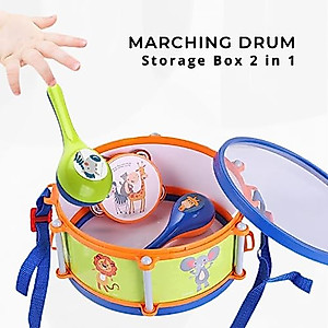 LITTLE FUN TIMES Musical Instruments for Toddlers 1-3 to Develop fine Motor Skills, Toddler Toys Musical Instruments for Kids 9 pcs Baby Instruments Preschool Educational Early Learning and Fun