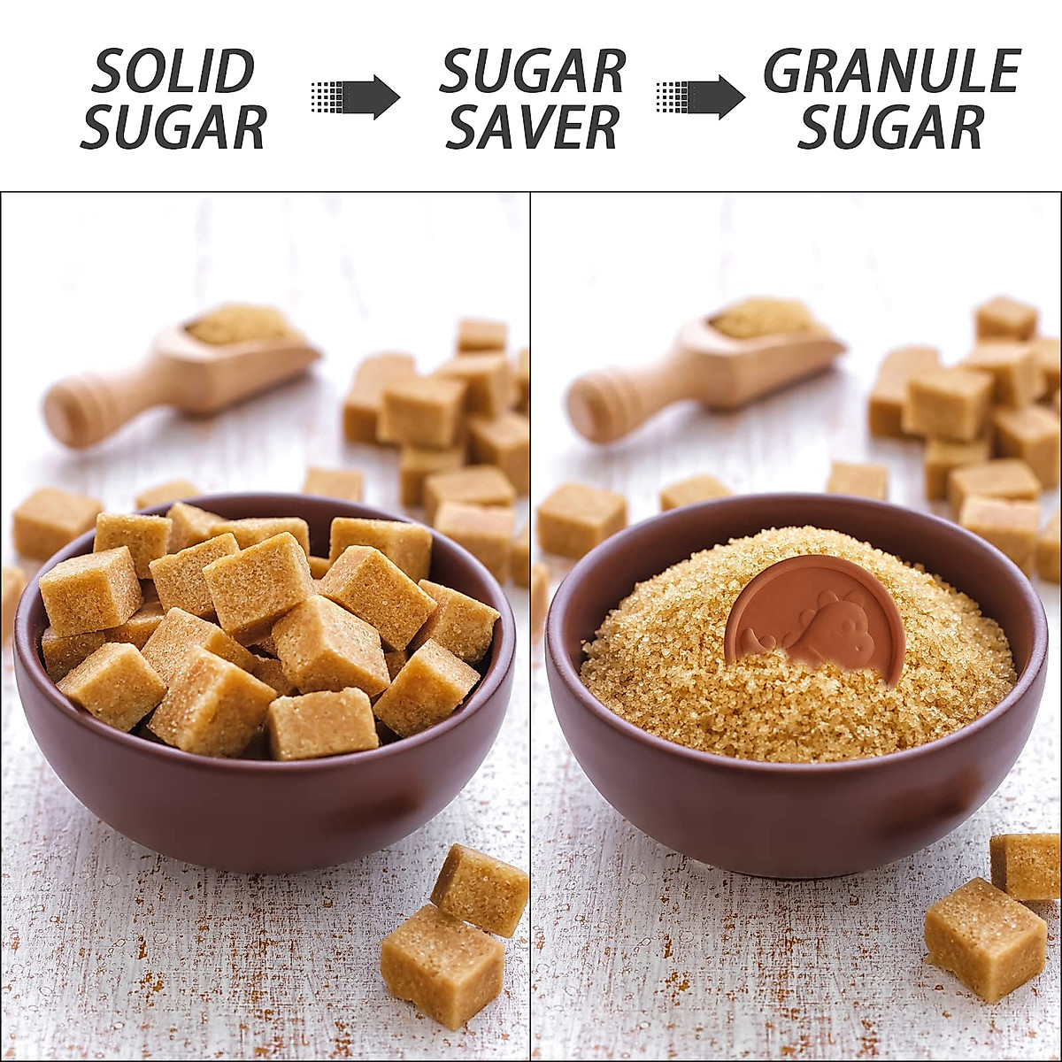 BARST Brown Sugar Saver and Softener Disc with Lovely Dinosaur Design, Brown Sugar Keeper for Food Storage Containers, Reusable & Food Safe, Terracotta 6 Pack