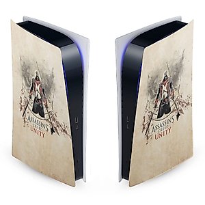 Head Case Designs Officially Licensed Assassin's Creed Arno Dorian Unity Key Art Matte Vinyl Faceplate Sticker Gaming Skin Decal Cover Compatible With Sony PlayStation 5 PS5 Digital Edition Console