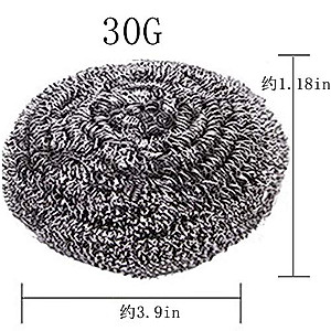 Dr.WOW 6 Pack Stainless Steel Sponges，Extra Large Magic Sponge Pad,Steel Wool Scrubber for Kitchens, Bathroom, Floor Cleaning