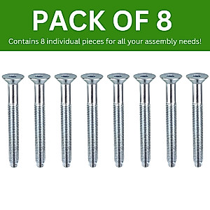 Spare Hardware Parts Shelf Unit Long Screw (Replacement for IKEA Part #100106) (Pack of 8)